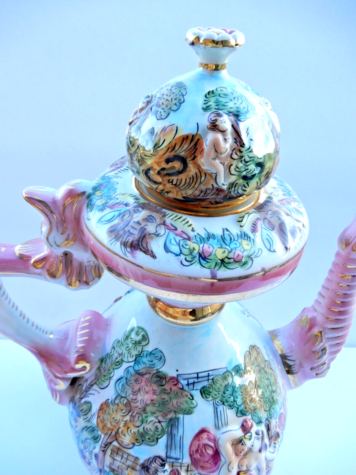 Majestical Vintage Capodimonte Italian marked porcelain Ewer. | eBay