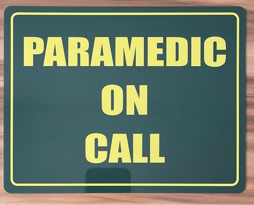 On Call Signs Carer Nurse Doctor Paramedic home Car Aluminium ...