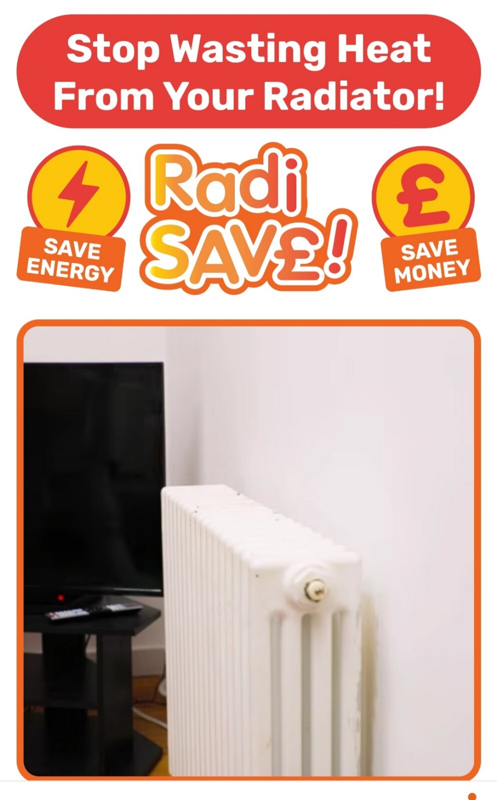 Radi Sav£! Stops Heat Wastage -Save Energy Save Money Works On All ...