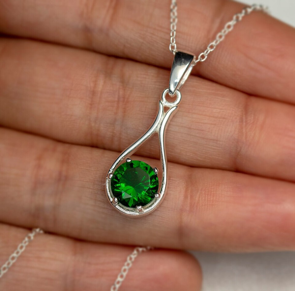 Wonderful Diopside Topaz Gemstone 925 Sterling Silver Handmade Pendant ...