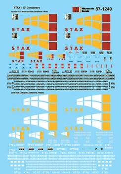 Microscale HO Scale Decals: STAX 53' Containers | eBay