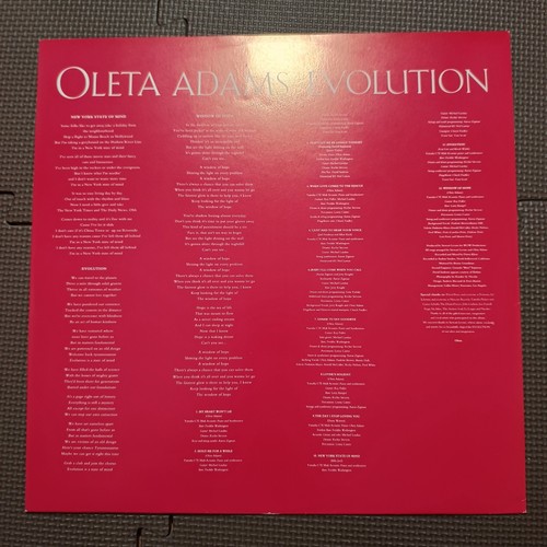 OLETA ADAMS-EVOLUTION 514965-1 ORIGINAL UK PRESS 1LP WITH PRINTED INNER ...