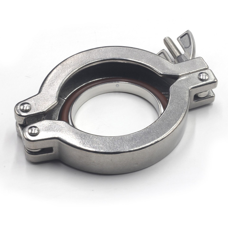 KF-50 SS304 Vacuum Clamp Set, Flange Quick Wing Nut Clamp w/ FKM O-Ring ...