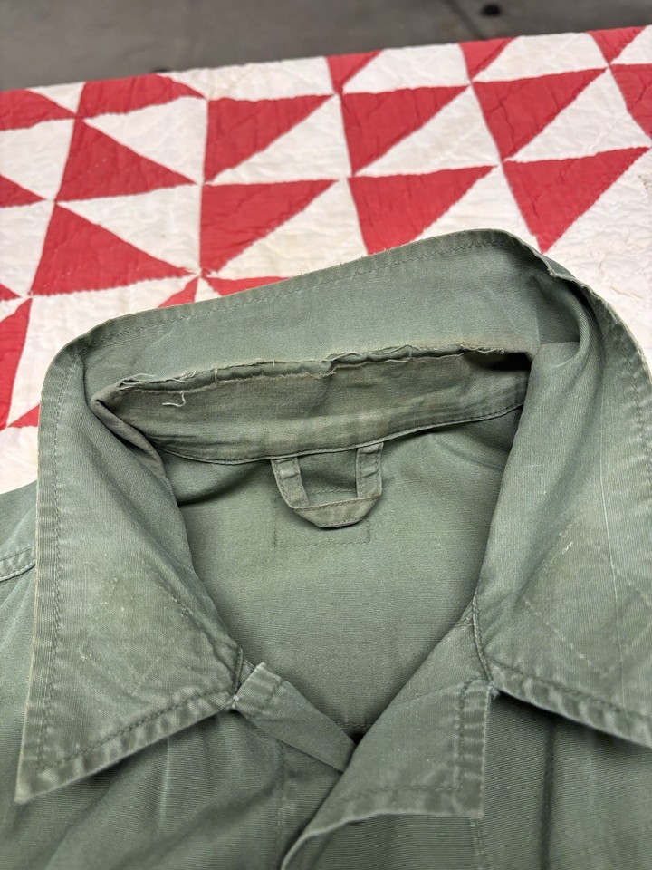 Vintage 60s US Army Jungle Jacket Poplin 3rd Pattern TCU Vietnam War As ...