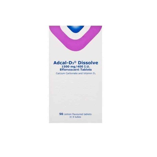 56 Adcal D3 Dissolve 1500mg/400 iu Effervescent Tablets 5038903000303 ...