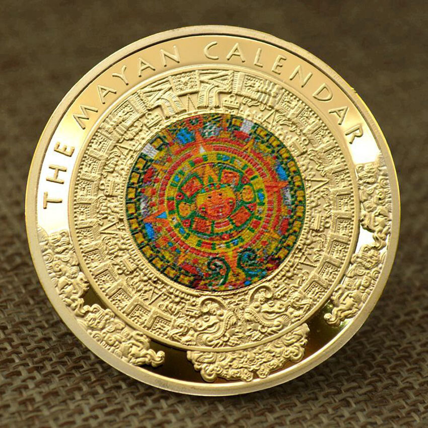 100 PCS Round Coin Mexico Maya Collectible Prophecy Commemorative ...