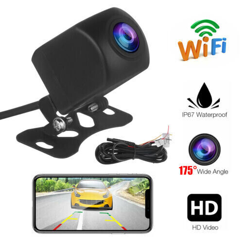 HD WiFi Wireless Car Rear View Cam Backup Reverse Camera For Android ...