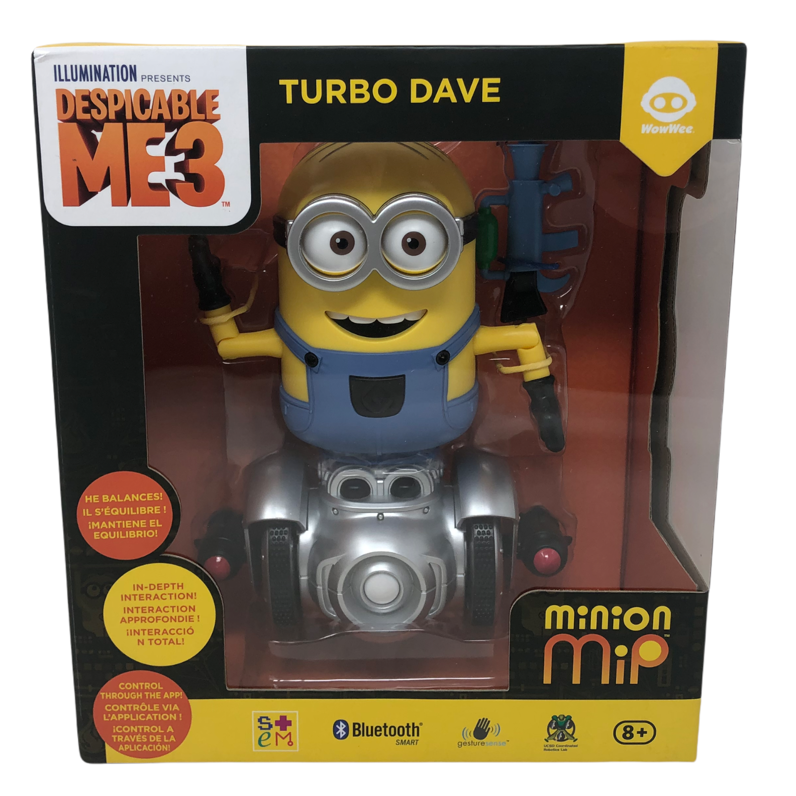 NIP Wow Wee Despicable Me Minion MiP Turbo Dave Bluetooth Self ...
