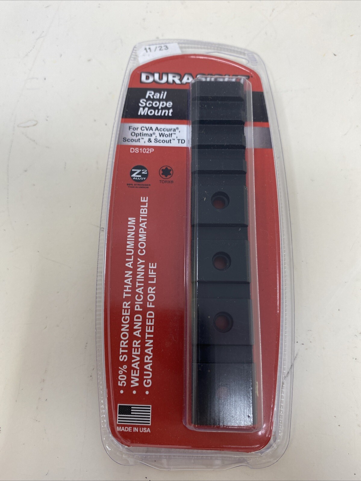 DuraSight Scope Picatinny Rail Mount CVA Accura Optima Wolf & Scout ...