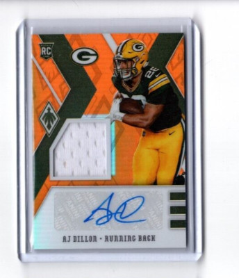 2020 Panini Phoenix A.J. Dillon Autograph Jersey Relic #'d 50/125 AUTO ...