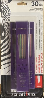 Zebra Pen Zensations Mechanical Colored Pencil Lead Refill, 2.0mm Point ...