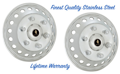 16" Sprinter Wheel Simulator Wheel Covers Hub Caps Stainless Steel ...