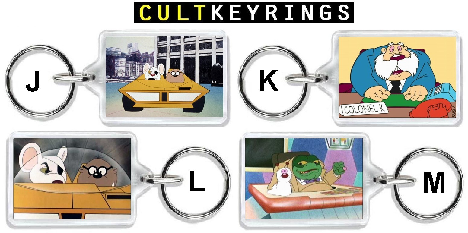 Danger Mouse keyring / fridge magnet - Penfold, Colonel K, Baron Silas ...