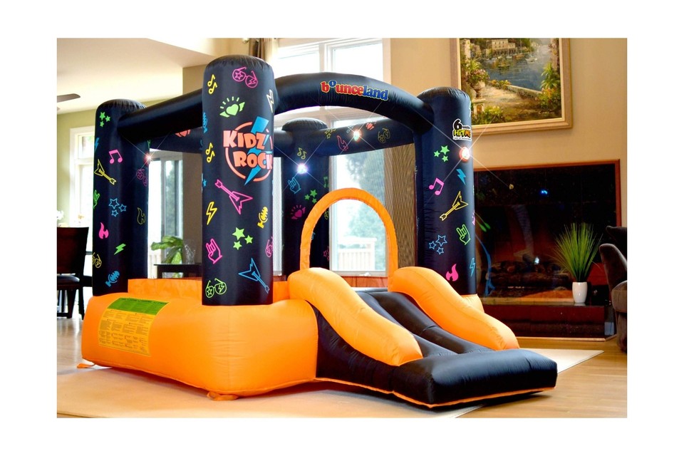 Kidz Rock Bounce House with Lights and Sound Interaction Inflatable ...