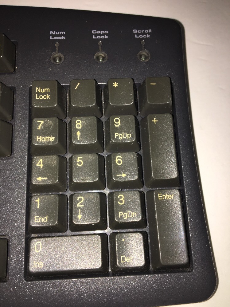 Dell Wired PS/2 Computer Keyboard 104 Key Black RT7D00 025PGG TH-025PGG ...