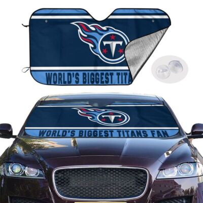 Tennessee Titans Car Sunshade "WORLD'S BIGGEST TITANS FAN" Car Sunshade ...