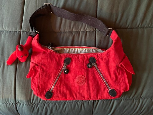 Kipling Red Deandra Gorilla Toy Shoulder Bag | eBay