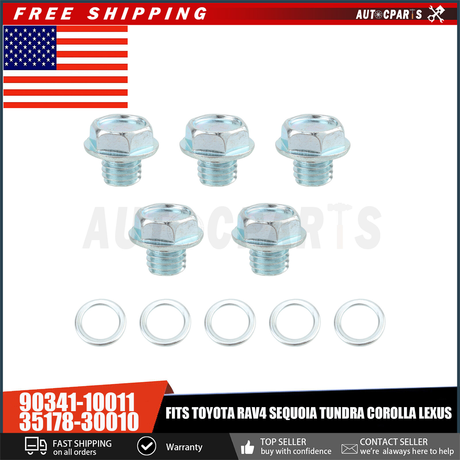 FOR TOYOTA LEXUS TRANSMISSION DRAIN PLUG W/ GASKET 90341-10011 & 35178 ...