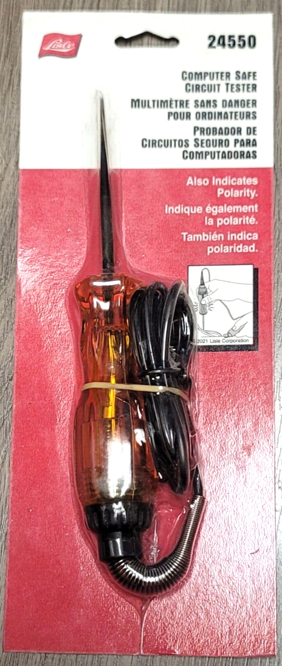 Lisle 12V Computer Safe Test Light/ Circuit Tester w/Red & Green ...