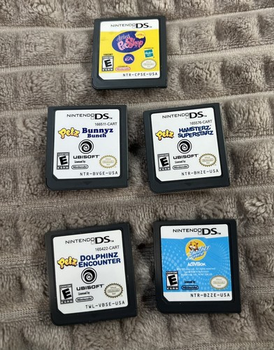 Nintendo Ds Dolphinz, littlest Pet shop,Hamsterz Superstarz,Zhu Pets ...