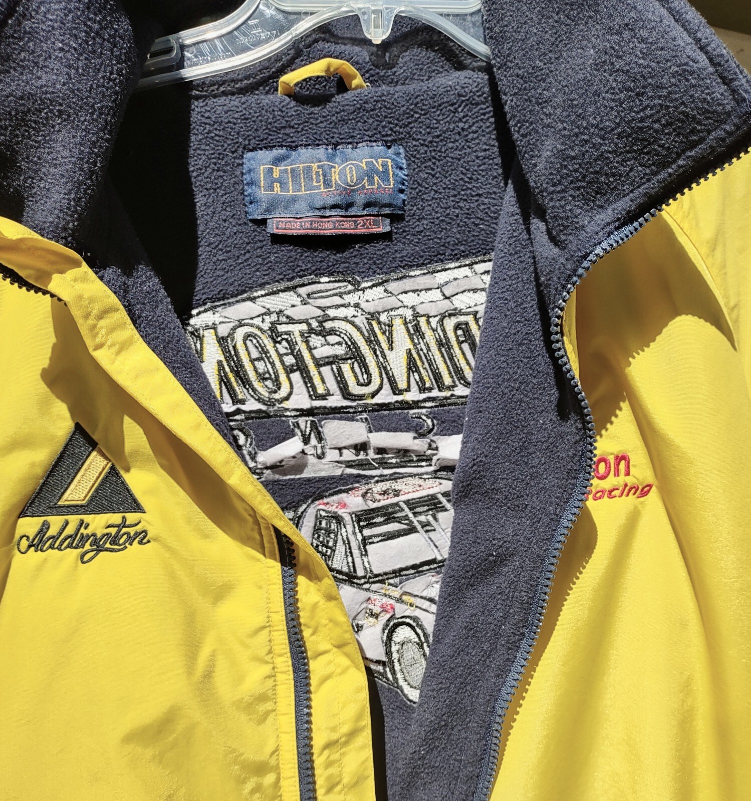Vintage Yellow Racing Pit Crew Jacket, Fleece Lined, … - Gem