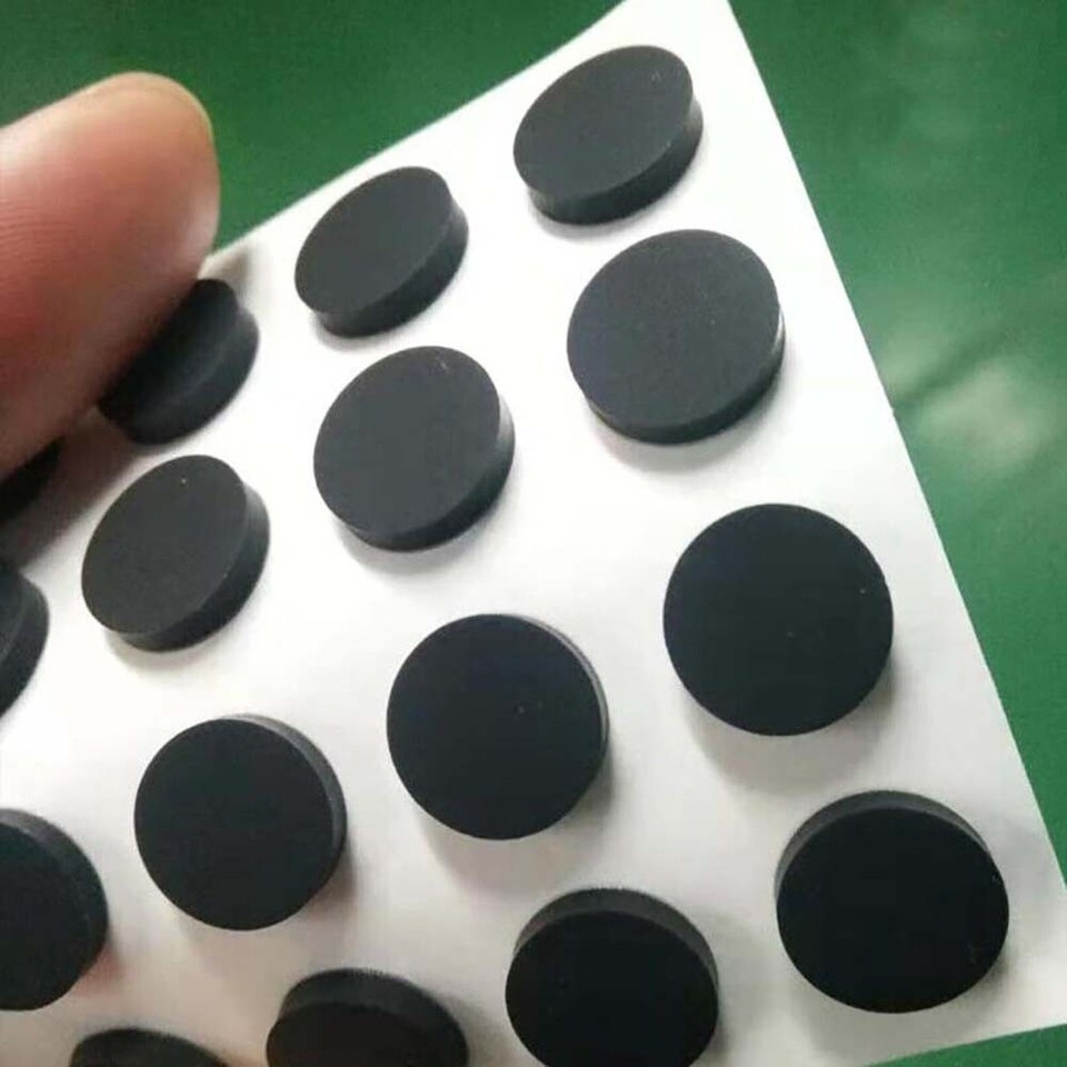 Black Round Rubber Feet Small/Large Silicone Selfadhesicve Stick On ...
