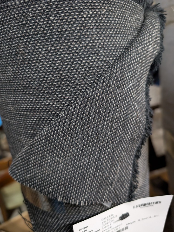 34yd Bolt Kvadrat Clara 2 0188 Maharam Black Gray Wool Upholstery ...