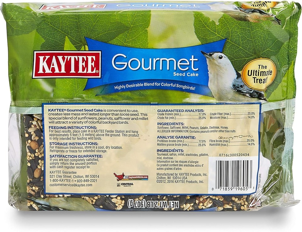 Kaytee Wild Bird Gourmet Seed Cake, 2 Pound, 6 Pack 2 Pound (Pack of 6) 71859003108| eBay