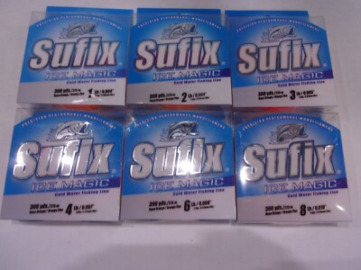 Sufix Ice Magic fishing line 300 yard spools ORANGE color choose your ...