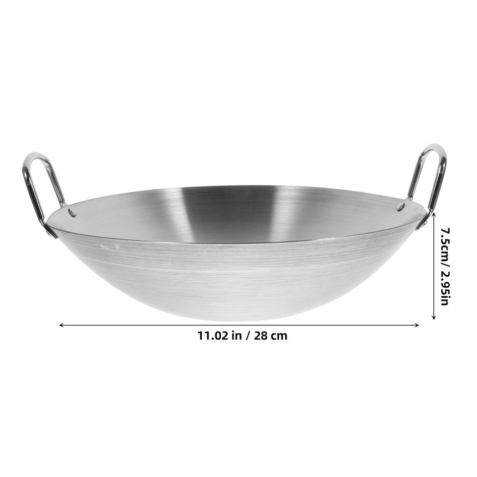 woks& stir- fry pans stainless steel wok Round Bottom Wok 10 Inch Wok ...