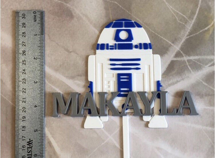 Star Wars R2D2 Cake Topper Personalized | eBay