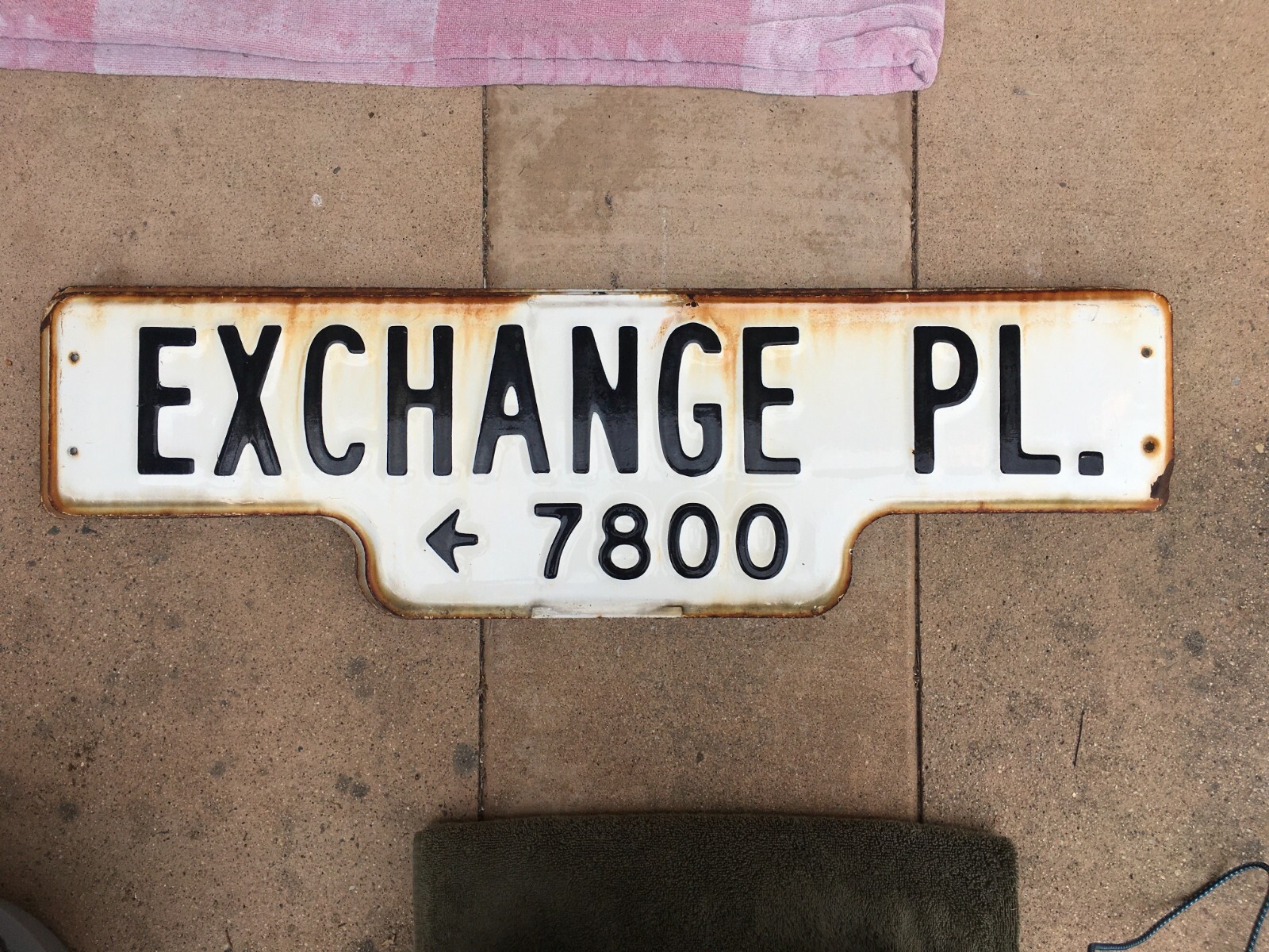 Vintage Porcelain San Diego Street Sign 7800 Exchange Place La Jolla | eBay