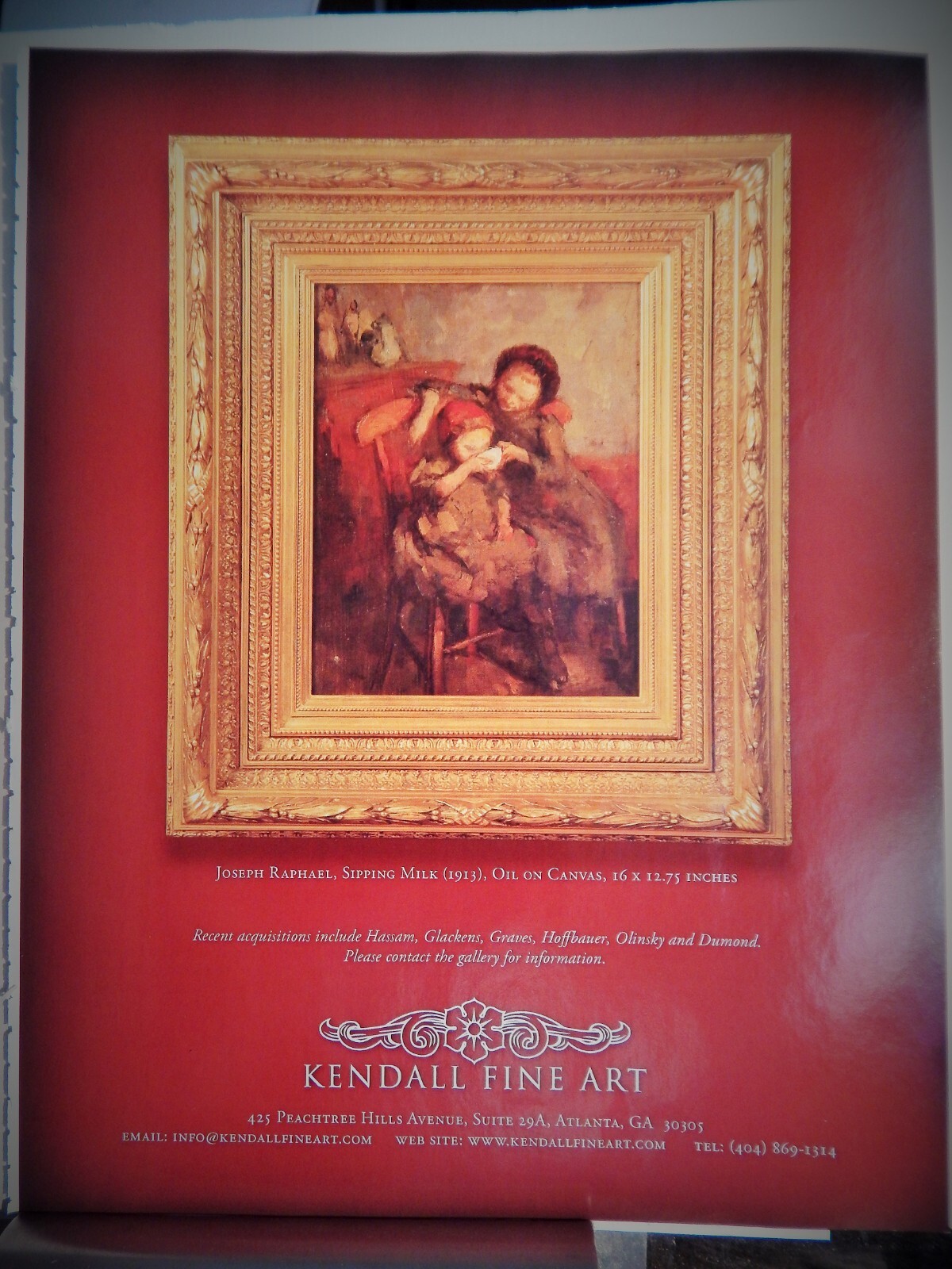 JOSEPH RAPHAEL / FRANK W BENSON ART PIECES VTG ORIG 2006 ADVERTISEMENT ...