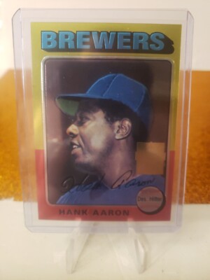 Hank Aaron 1975 Topps #660 Reprint, 1999. Excellent Condition. | eBay