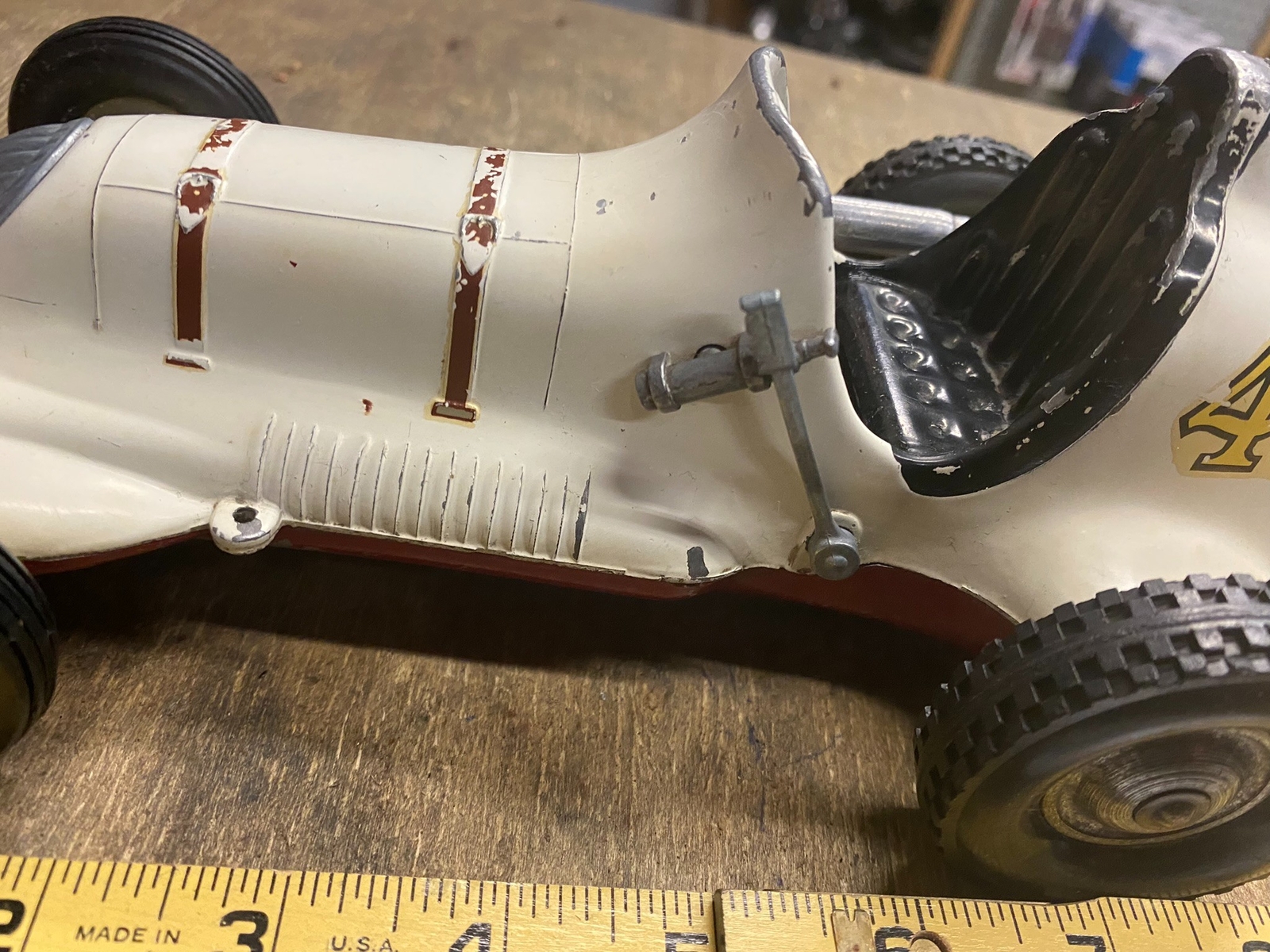 Vtg 1950'S ROY COX TOY RACE CAR Alumin Tether Thimble drome Unrestored ...