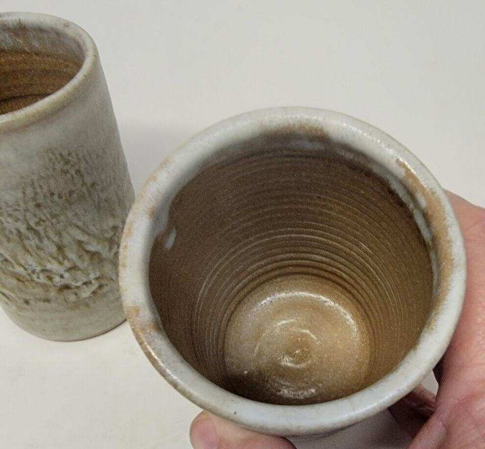 Vintage PAIR 1960's Joe Gafford Studio Art Pottery Vases Drinking ...