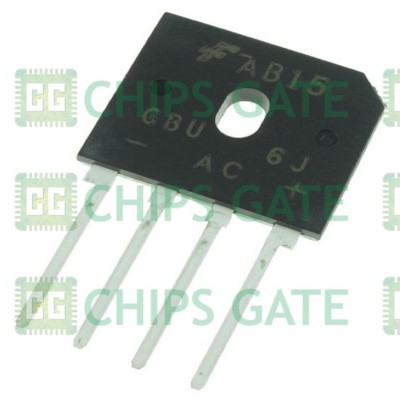 9PCS GBU6J Encapsulation:ZIP-4,Glass Passivated Single-Phase Bridge ...