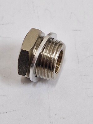3/8"Bspp Male to 1/8" NPT Female Reducing Bush Nickel Plated ,Parallel ...