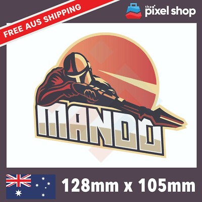 Mando Vinyl Car Sticker Decal Funny Cute Star Wars the mandalorian Yoda ...