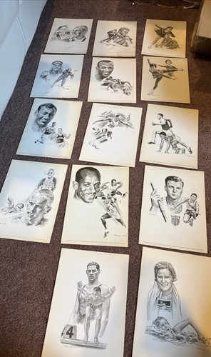7.5x11 Equitable Life Society Print Of George Loh Drawing 14 X Olympic ...
