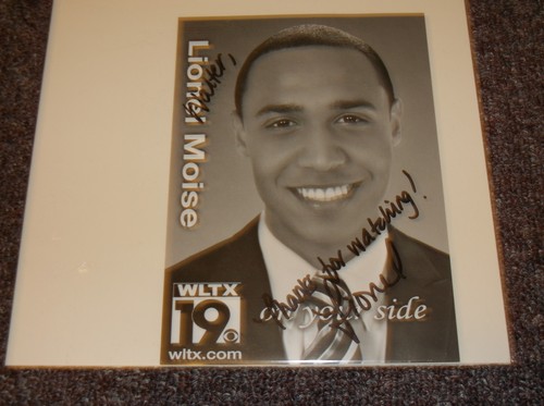 Lionel Moise signed 5x7 photo TV Anchor Columbia SC Chicago IL ABC NYC ...