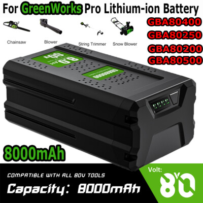 For Greenworks Pro 8Ah 80 Volt Lithium 80V Battery GBA80400 GBA80200 ...