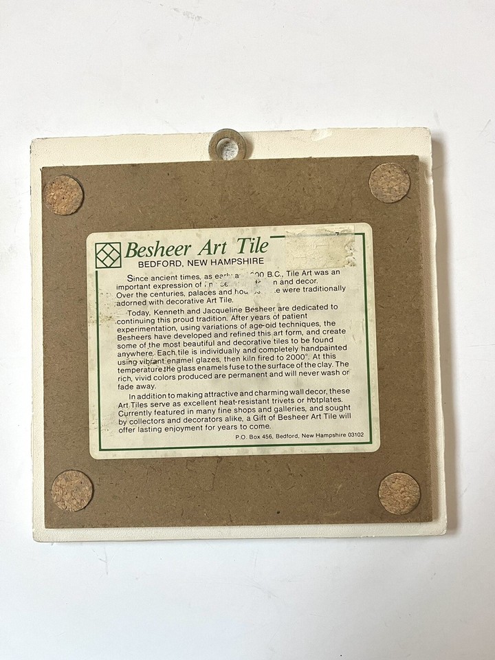 Besheer New Hampshire Art Ceramic Tile White Cat Black Red Background ...