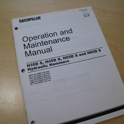 Caterpillar H35D H45D H55D H65D-s Hydraulic Hammer Owner Operator ...