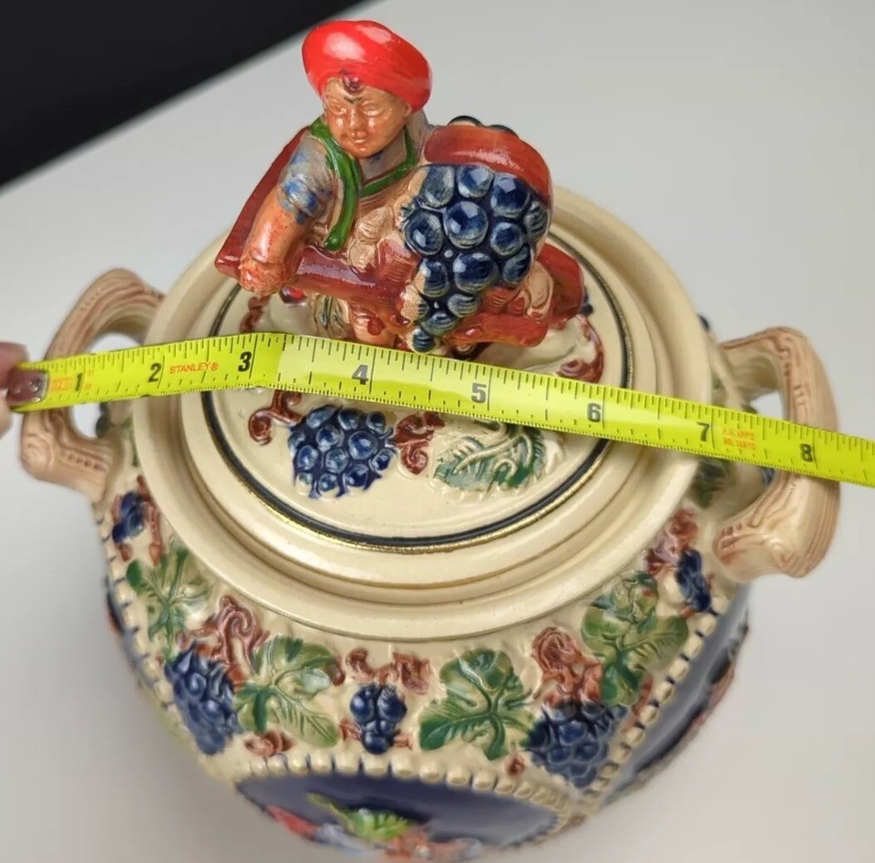 Vintage Gerz German Castles Relief Stoneware Wine Bowl Biscuit Cookie ...