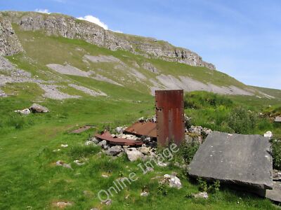 Photo 6x4 Metal Plates below Attermire Scar Settle I am not sure of ...
