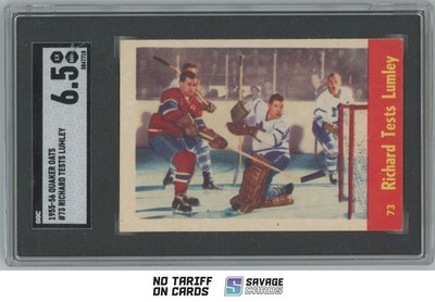 1955-56 Quakers Oats Richard Tests Lumley SGC 6.5 #73 Montreal ...