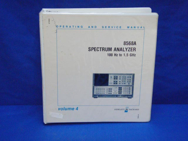 HP 8568A Spec. Analyzer Operating & Service Manual V 41 | eBay