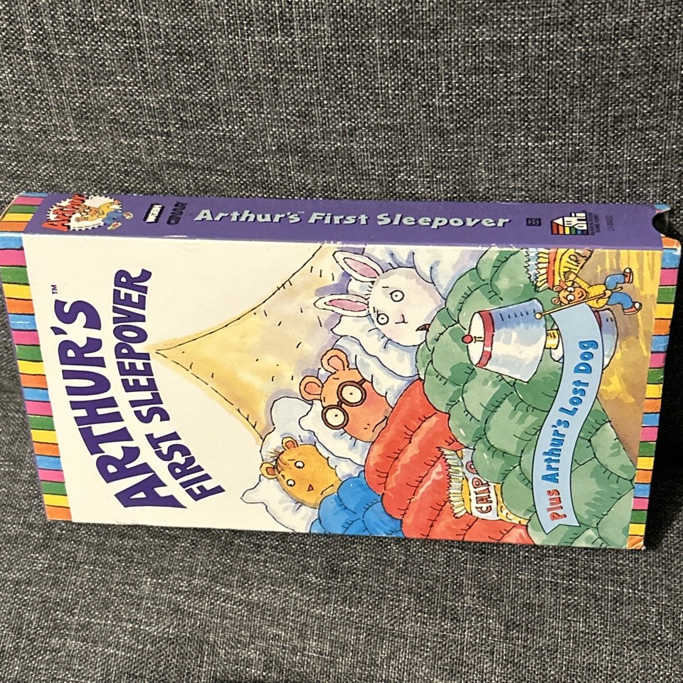 Arthur’s First Sleepover VHS Tape 1998 Plus Lost Dog Cartoon Vintage ...