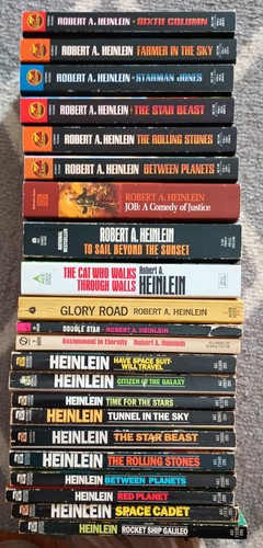 Lot of 22 Robert A. Heinlein Vintage Paperbacks Fantasy Science Fiction ...